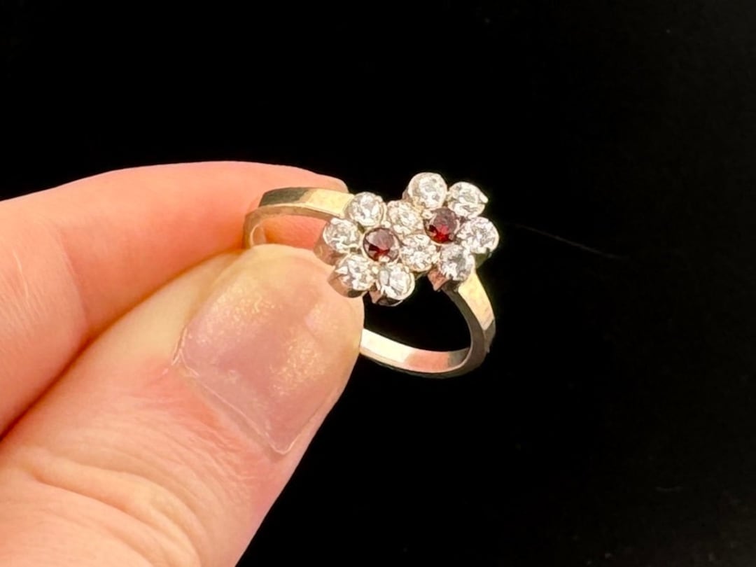 Vintage Silver 925 and Gold 375 Ring With Stones - Etsy UK