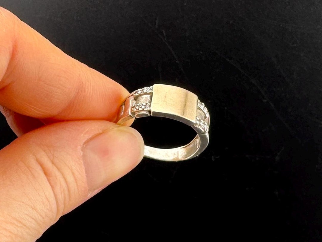 Vintage Silver 925 and Gold 375 Ring With Stone - Etsy