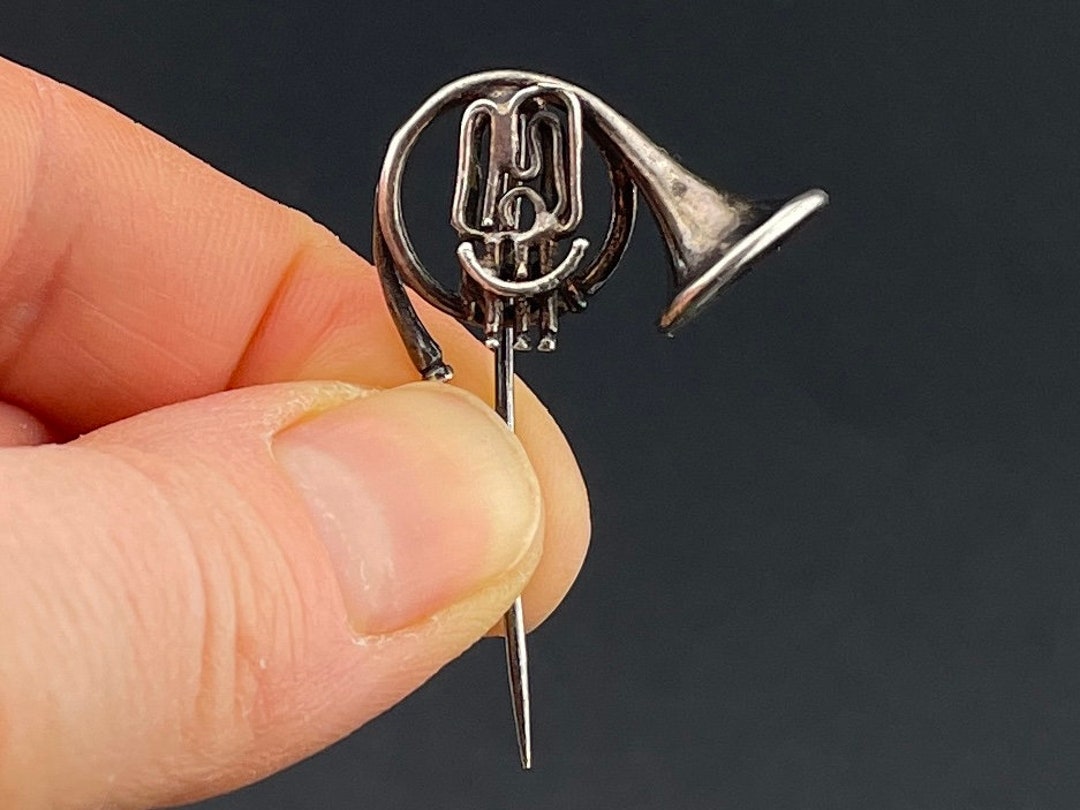 Vintage Silver 925 Brooch Musical Trumpet - Etsy