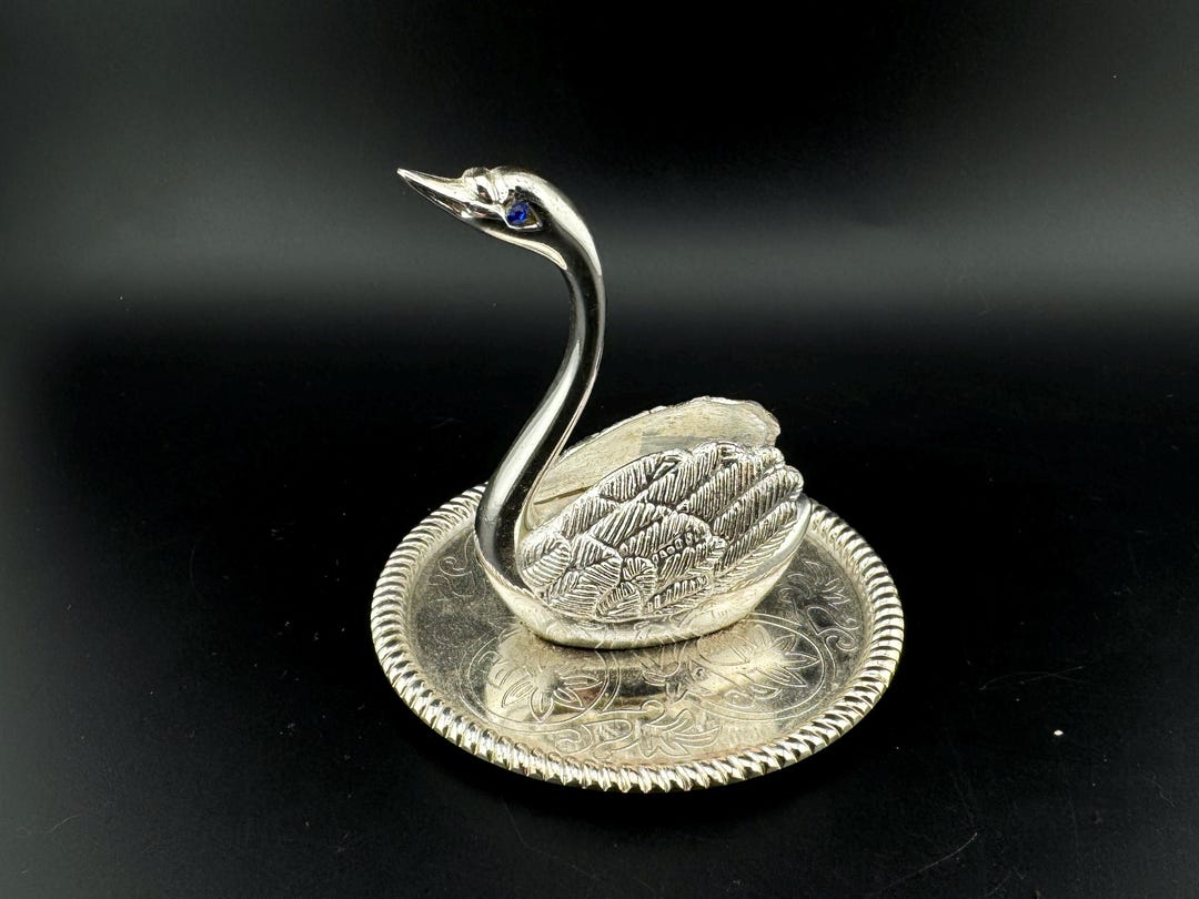 Vintage Metal Stand for Jewelry Swan - Etsy