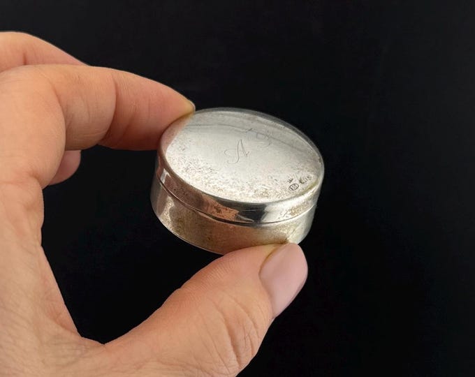 Vintage 800 Silver Tablet Box. Pill Box. - Etsy