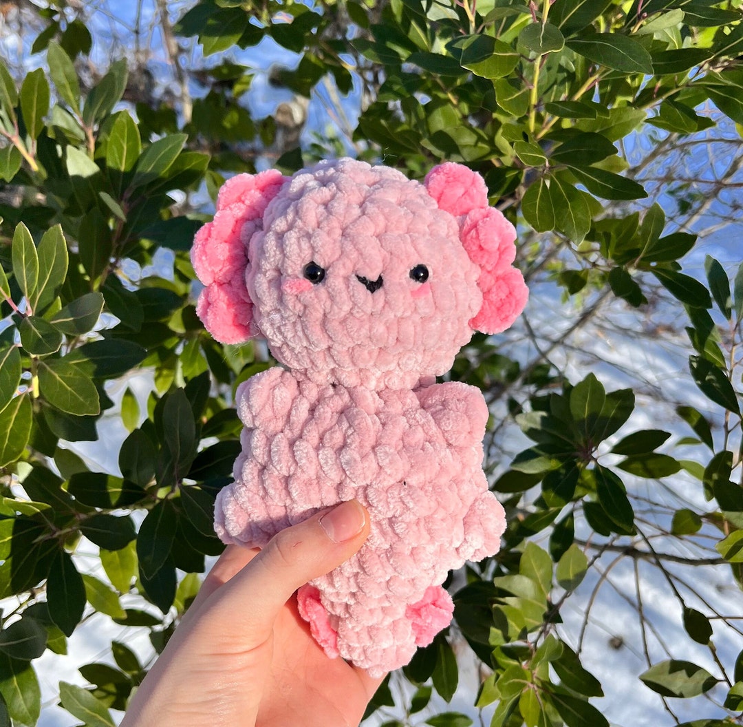 Adorable Pink Crochet Axolotl Handmade Cute Plushie Stuffy - Etsy