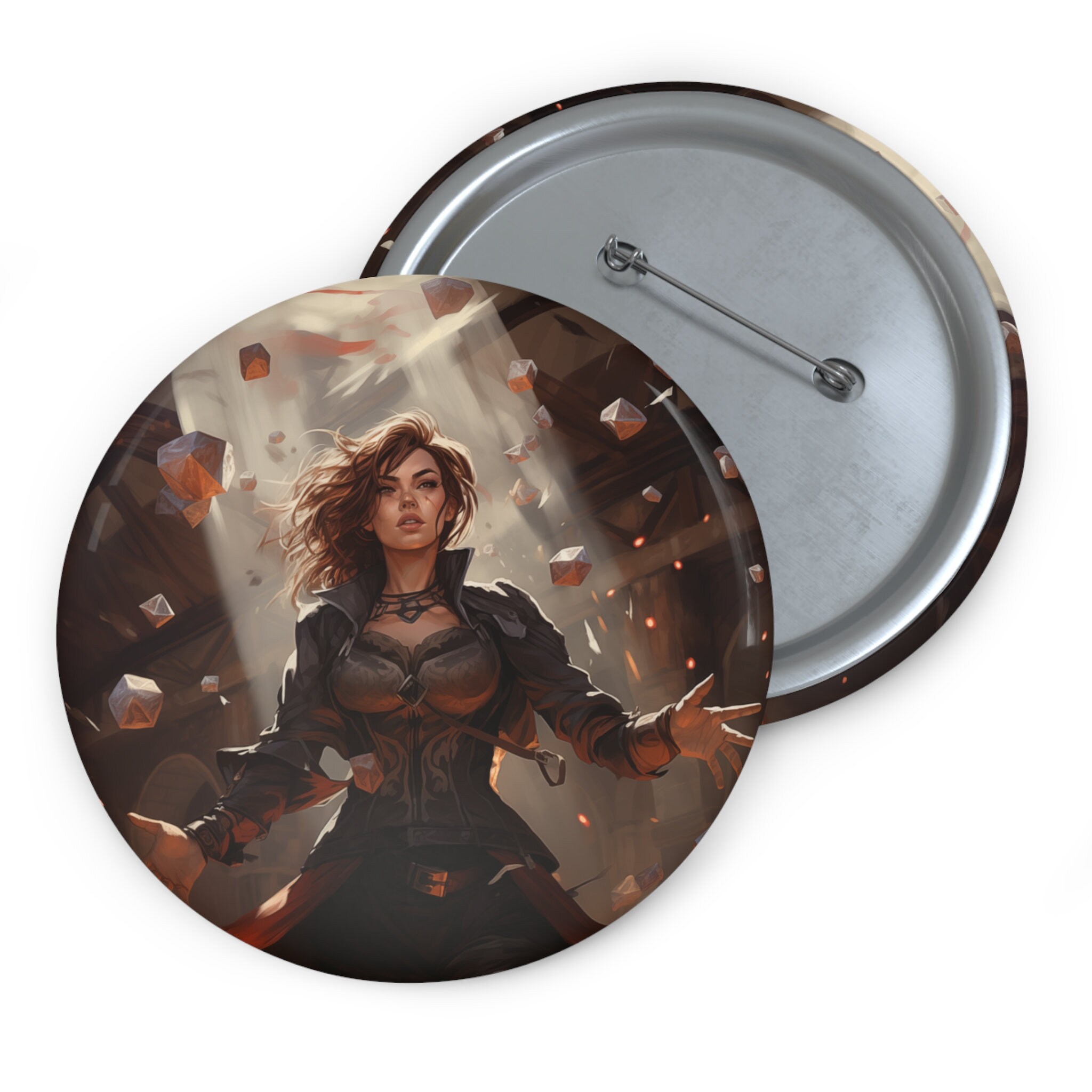Dnd Dm Human Female Pin Button Dnd Accessories Dnd Prop Dnd Etsy