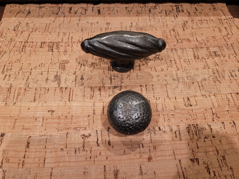 Vintage Cast Iron Knobs for Furniture and Cabinets-2 Different Designs ...