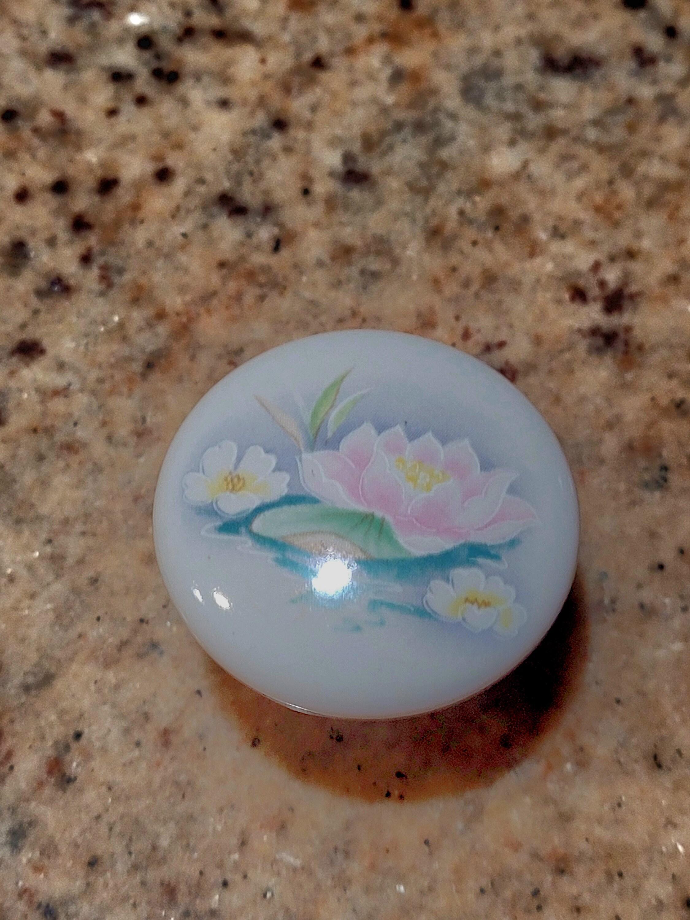 Vintage Porcelain Knobs With Painted Designs--flowers and Strawberry - Etsy