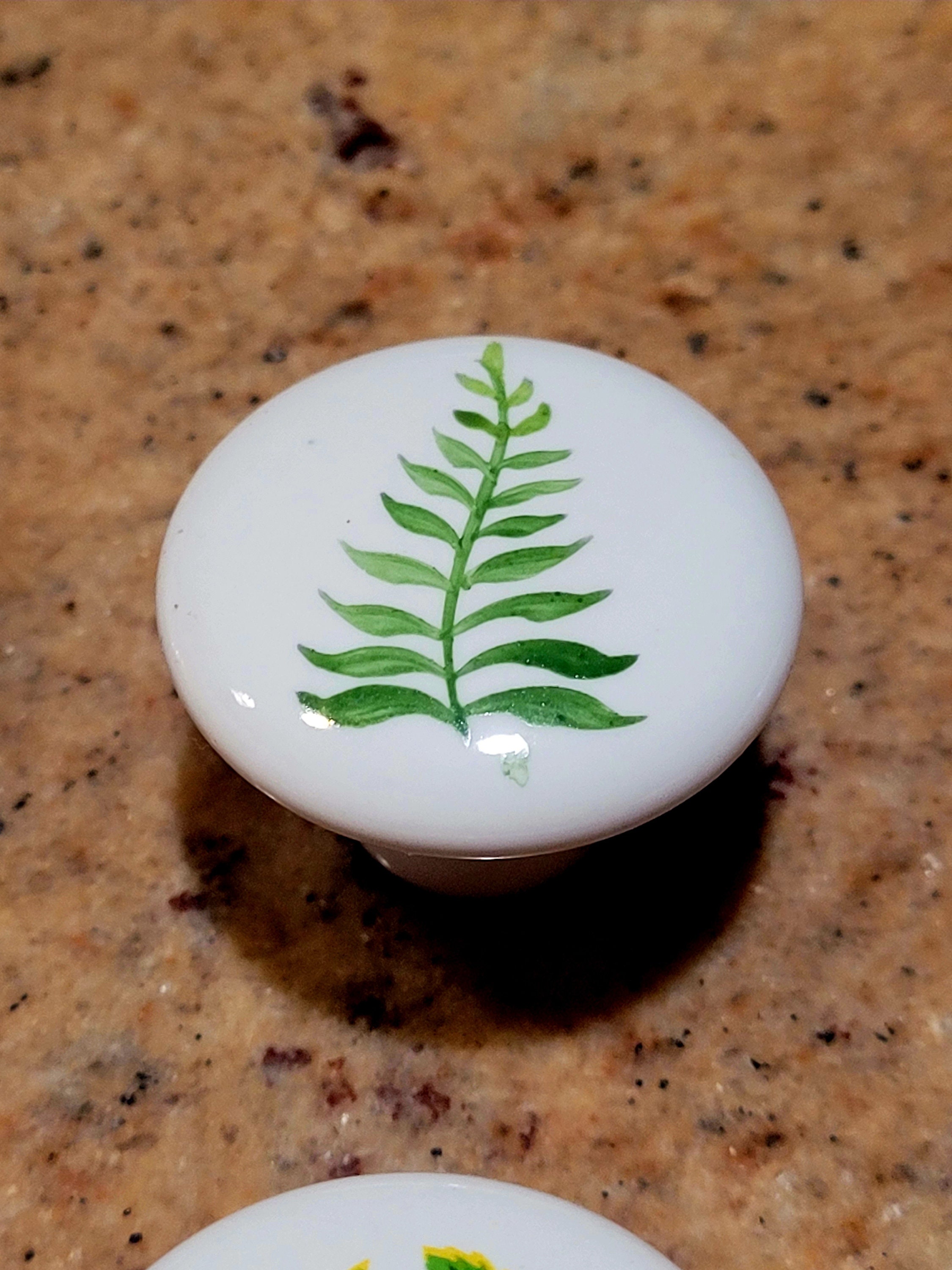 Vintage Porcelain Knobs With Painted Designs--flowers and Strawberry - Etsy