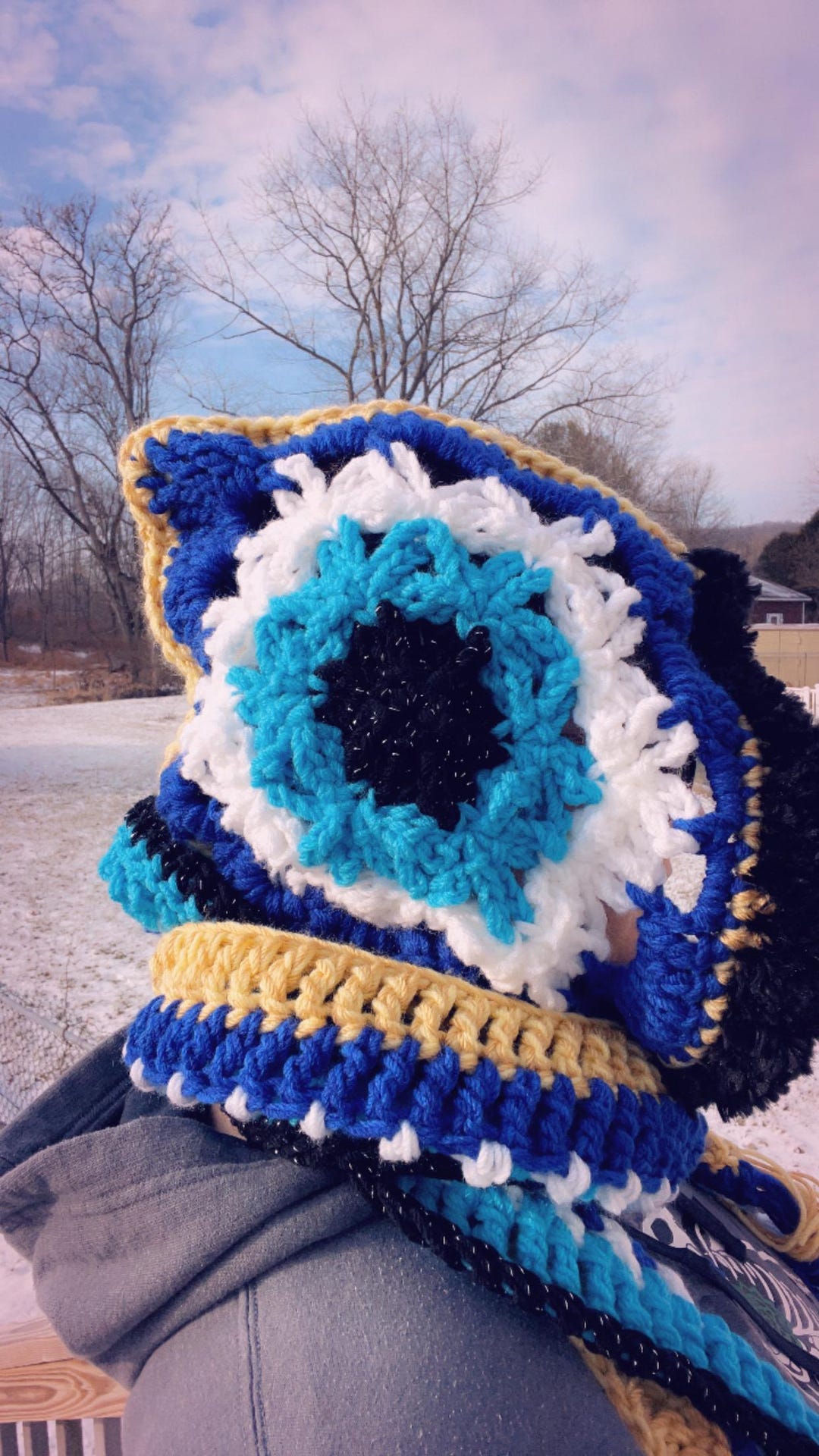 Fofl Hooded Scarf [evil Eye] - Etsy