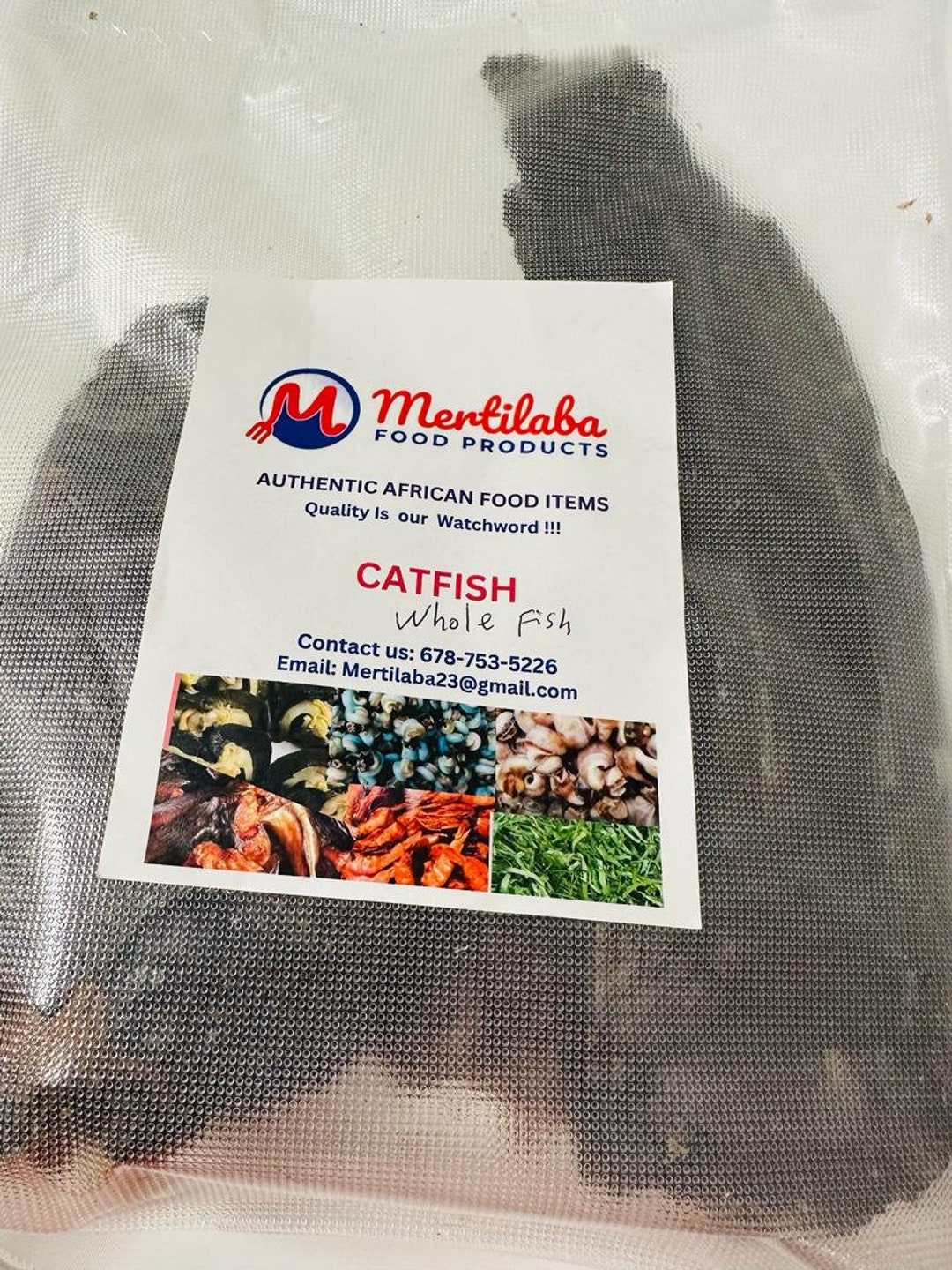A Whole Large Catfish, Cut Into Head, Middle and Tail. This Whole ...