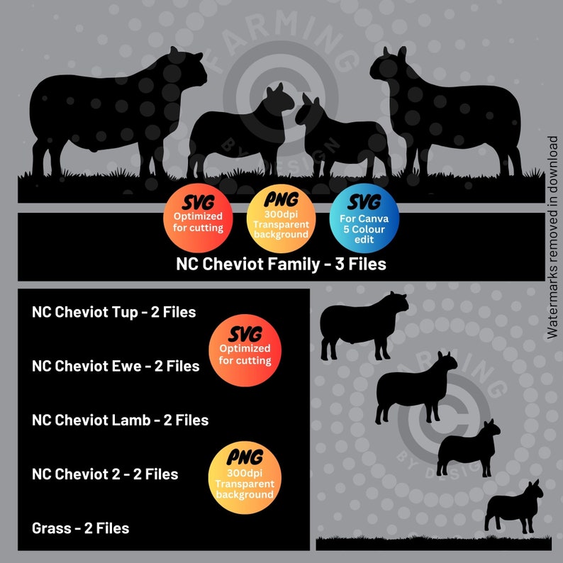 Cheviot Sheep Silhouette | SVG | PNG - Etsy