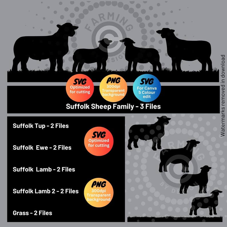 Suffolk Sheep Silhouette | SVG | PNG - Etsy