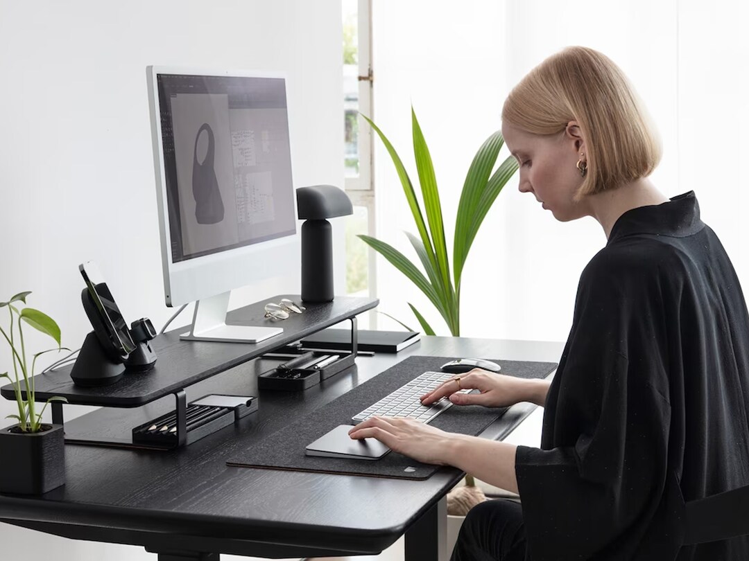 Handcrafted Computer Desk Solid Wood Standing Desk Sitting - Etsy
