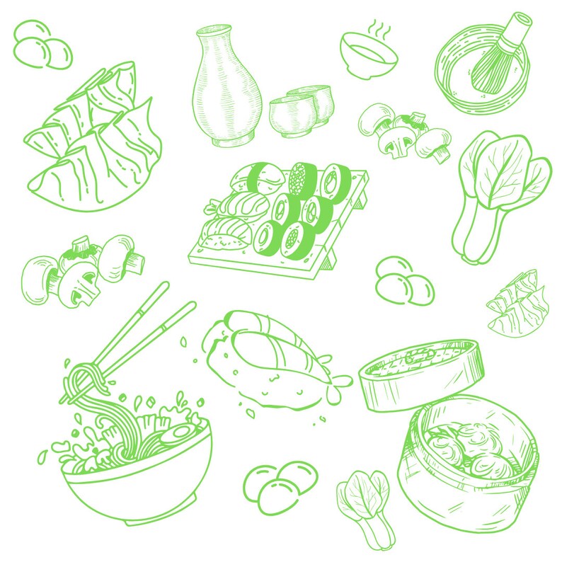 Japanese Food Canva Template - Etsy