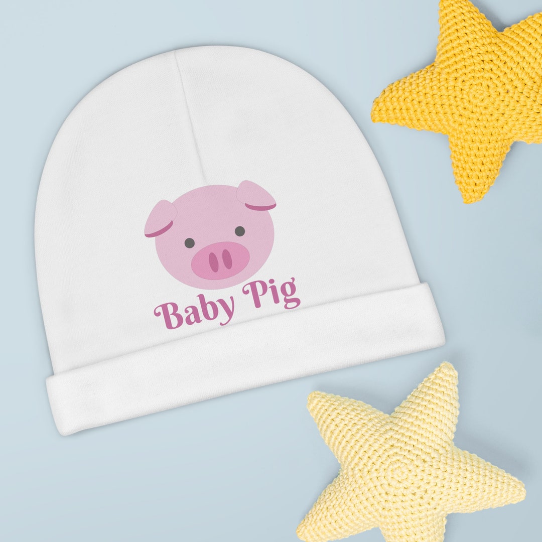 Beanie Baby Pink Pig Hat (AOP) | Baby Pink Pig Beanie | Winter Baby ...