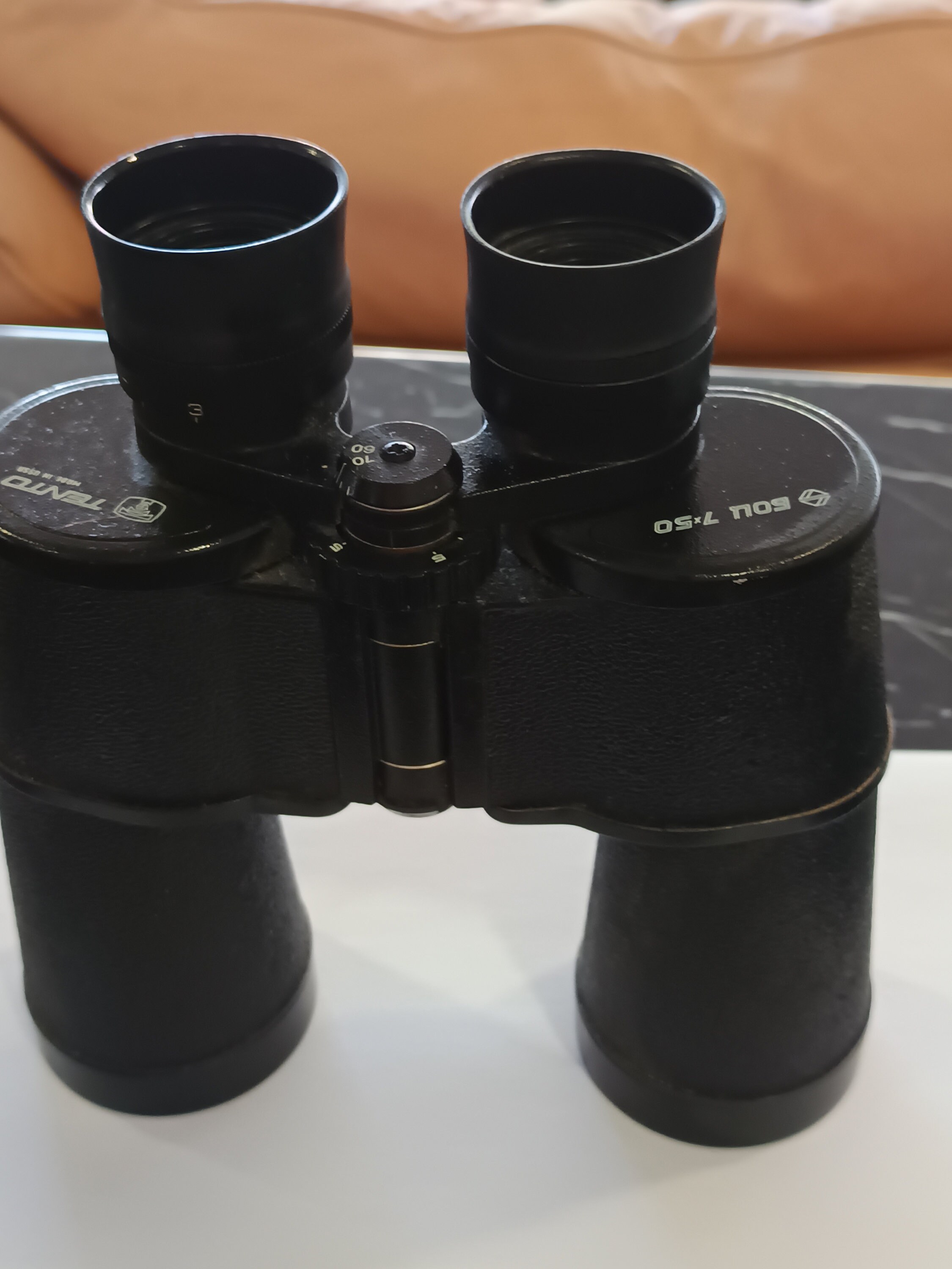Vintage Tento 7 X50 Binoculars With Case & Amber Eye Lens Fillers - Etsy
