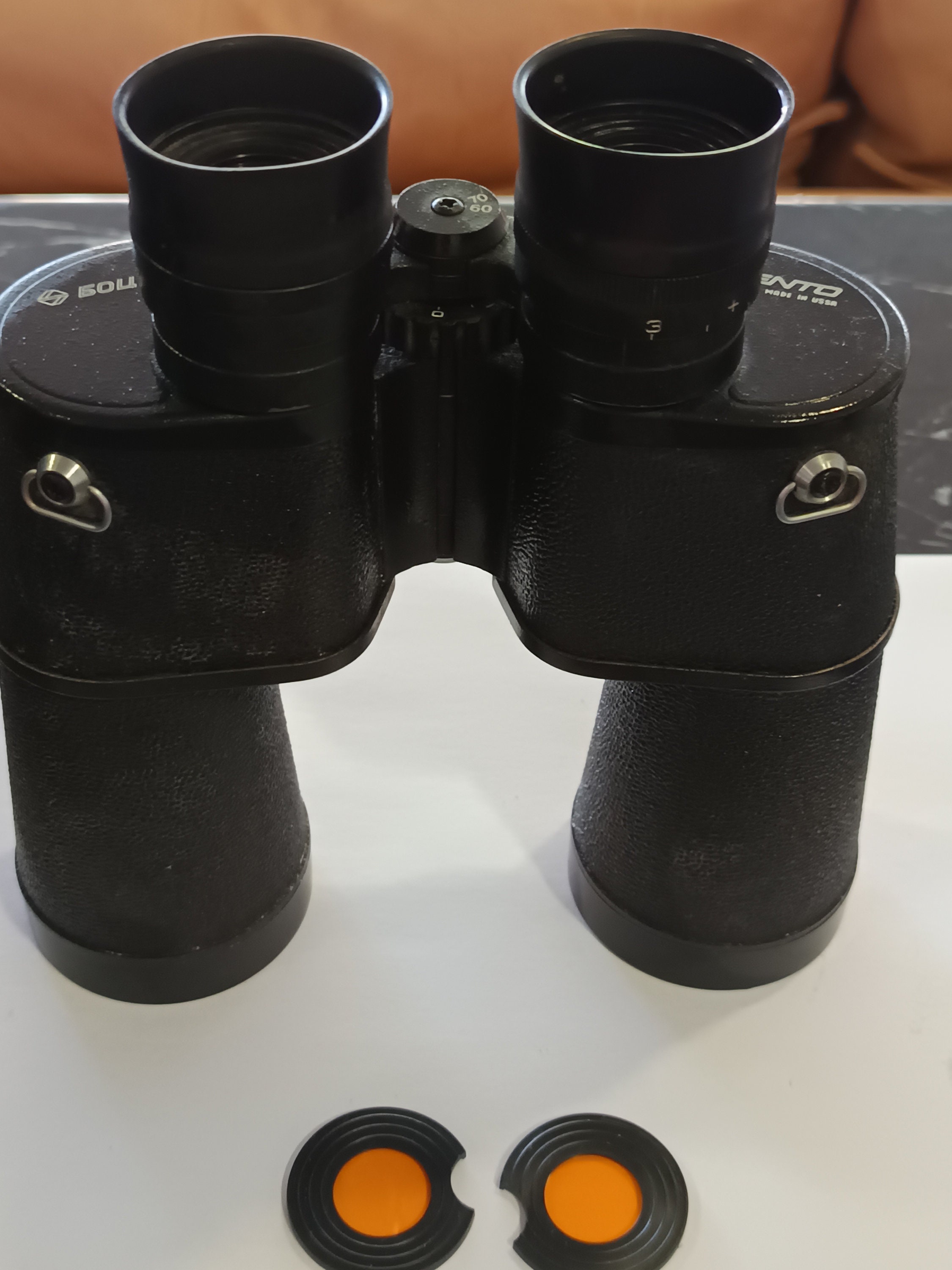 Vintage Tento 7 X50 Binoculars With Case & Amber Eye Lens Fillers - Etsy