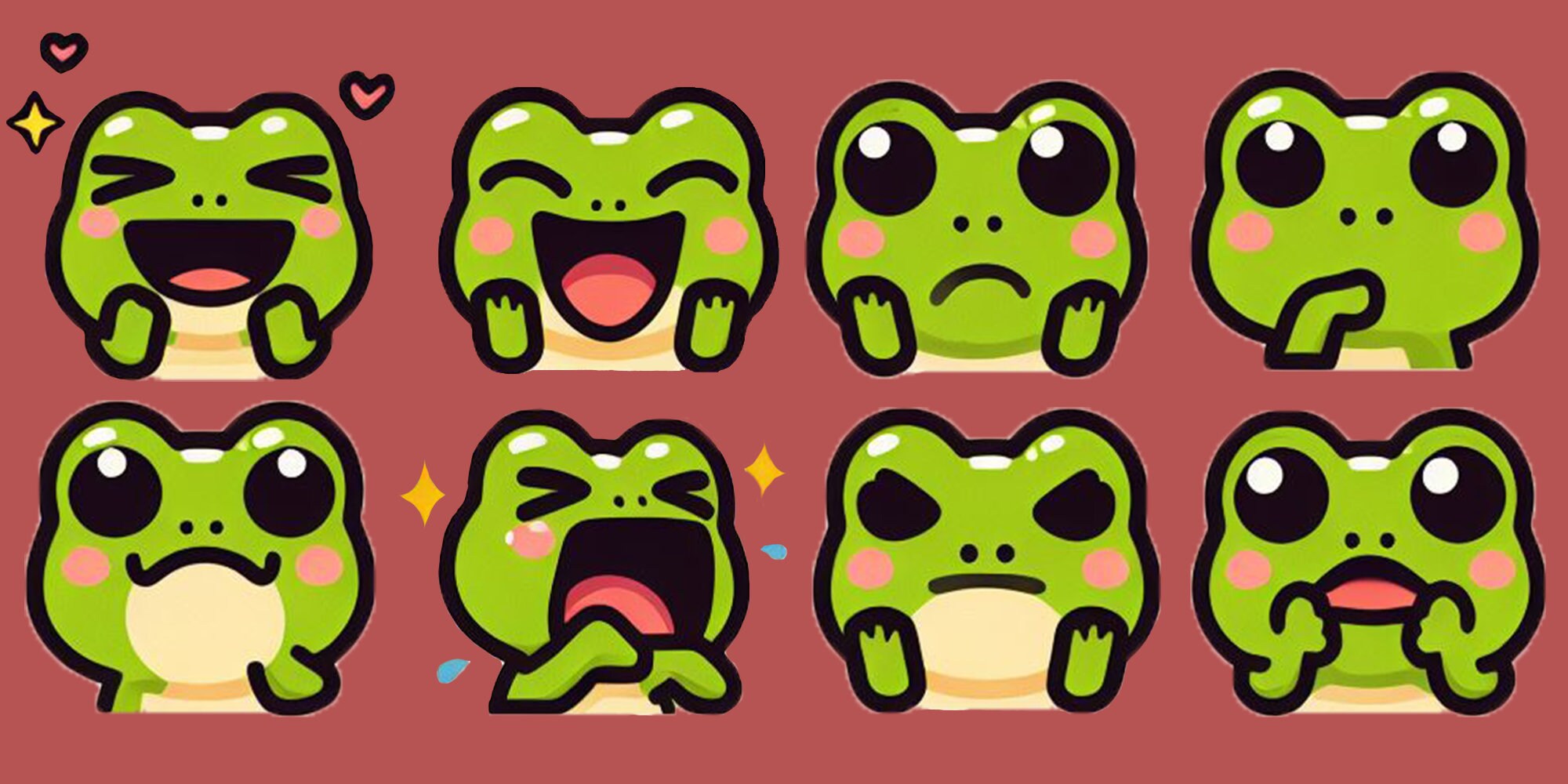 Twitch Emote Set 8 Pieces / Twitch Emotes Pack / Emoji /discord ...
