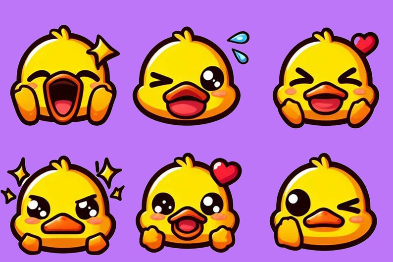 Twitch Emote Set 6 Pieces / Twitch Emotes Pack / Emoji /discord ...