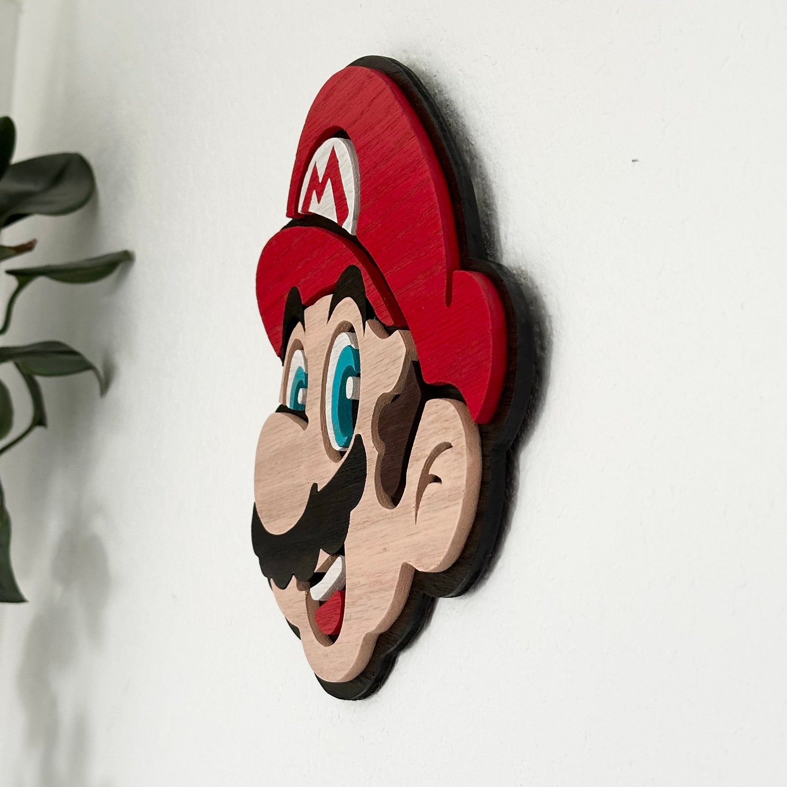 3D Mario Hand-cut Wood Art Decor - Etsy