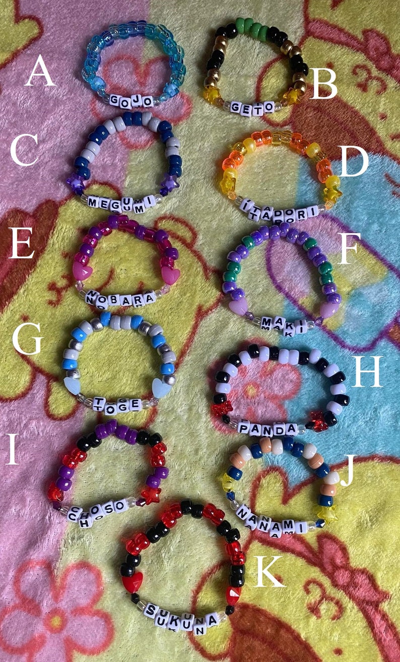 JJK Kandi/friendship Style Bracelets - Etsy