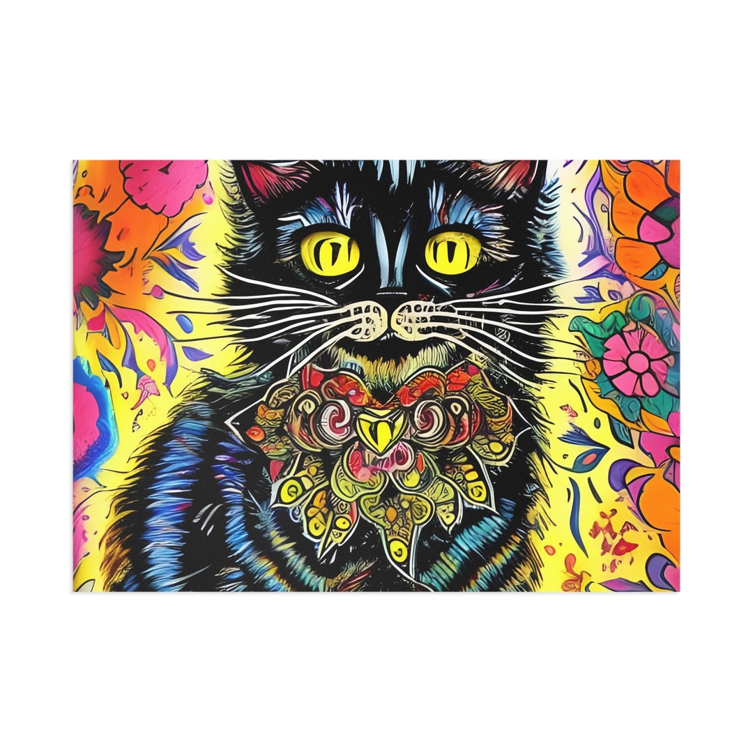 Vintage Louis Wain Style Cat Fine Art Postcards - Etsy
