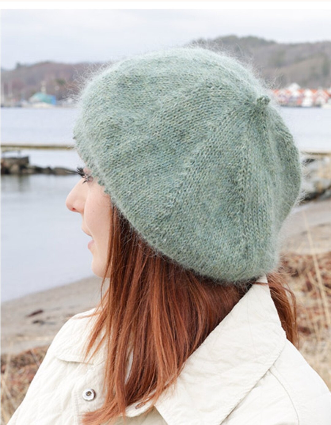Handmade Knitt Y2k Bonnet Cap Mohair Hat Bohemian Hat Cap Knitt ...