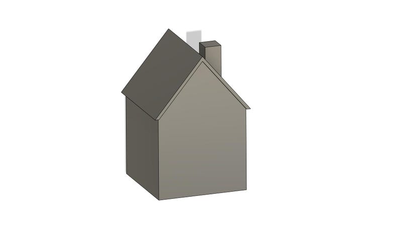 Simple House 3D Model Digital Download Only STL - Etsy