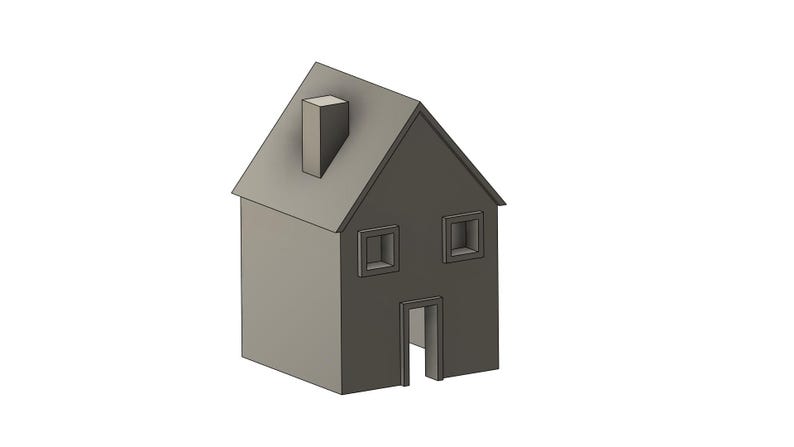 Simple House 3D Model Digital Download Only STL - Etsy
