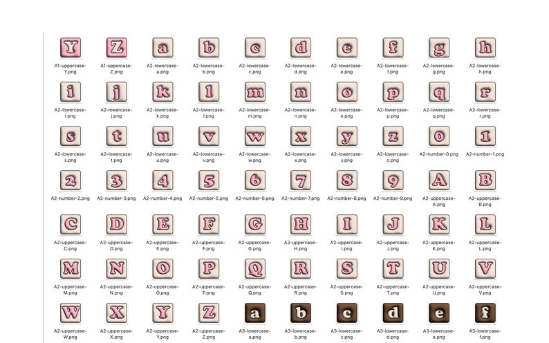 3D Inflated PNG Alphabet Set,summer Doodle Alphabet Bundle,ice Cream ...