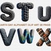 Earth Day Alphabet Clipart, Knit Alphabet, Alphabet PNG, Digital ...