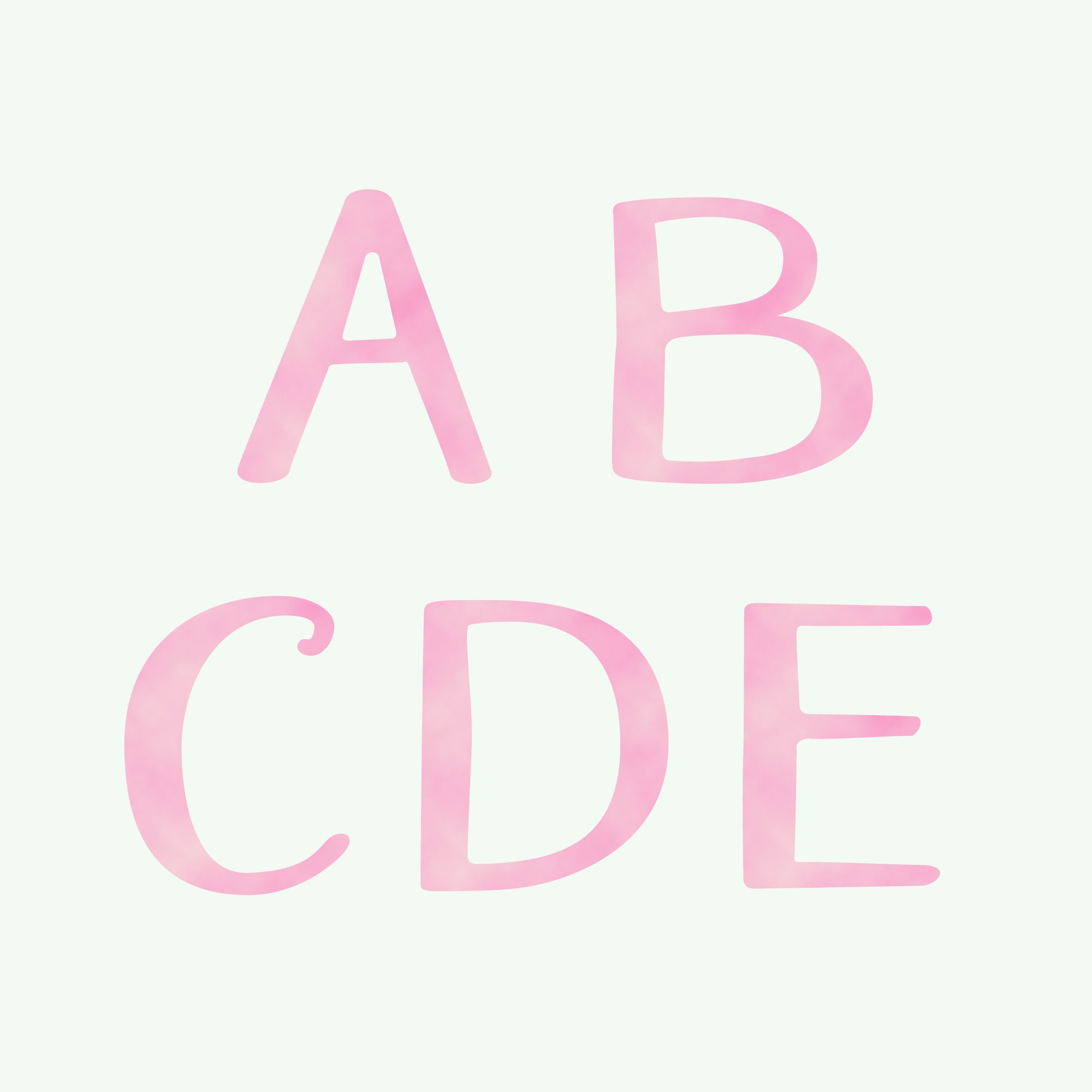 Pink Lemonade Doodle Letters,summer Color Alphabet PNG Bundle,png ...