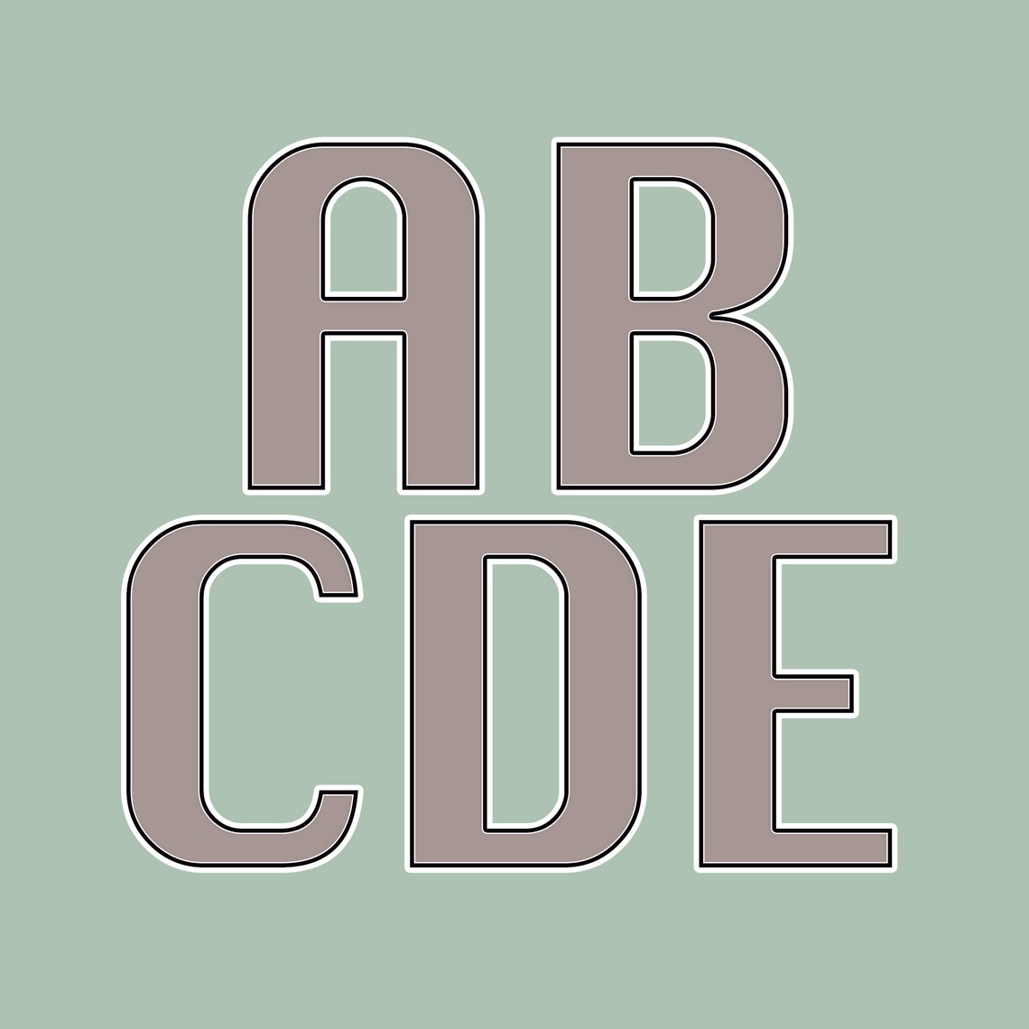 Retro Clips Alphabet Set,png Bundle,png Retro Letters,png Clipart,boho ...