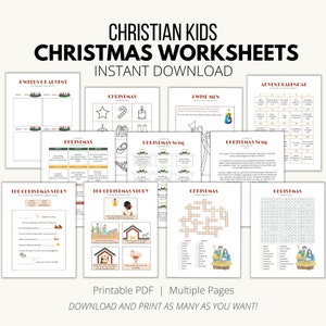 Christian Kids Christmas Activity Printables, Christmas Homeschool ...