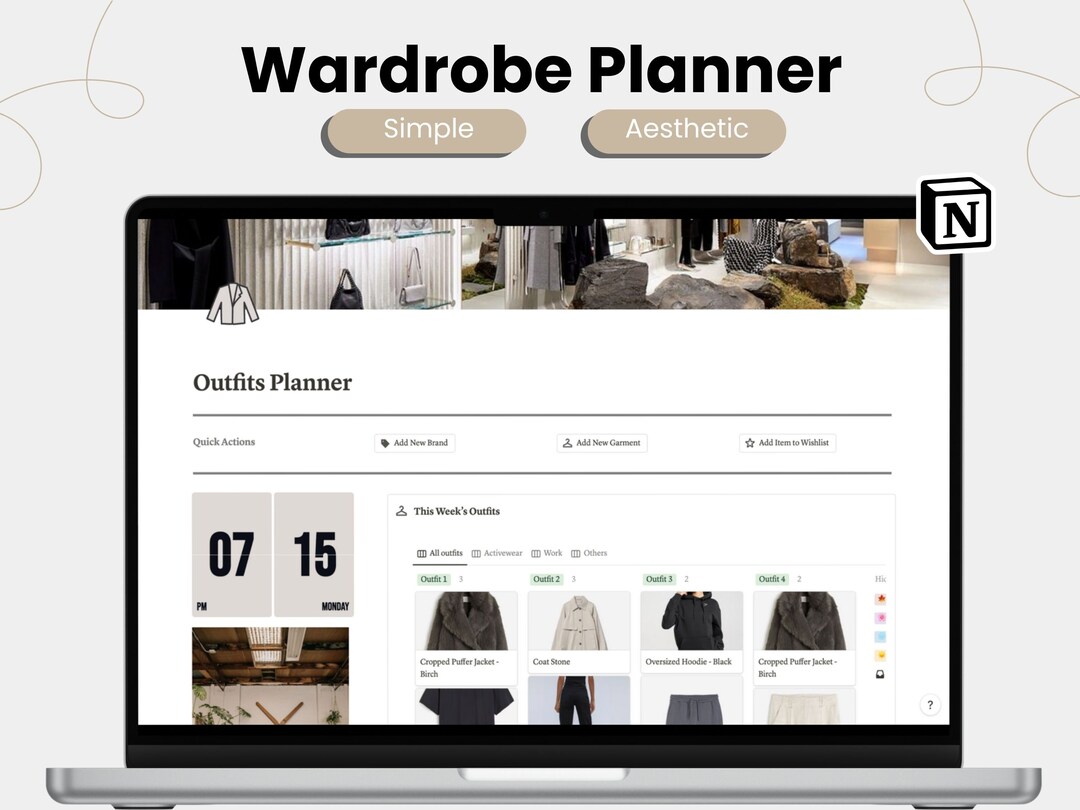 Notion Template Outfit Planner, Wardrobe Manager, Outfit Planner ...