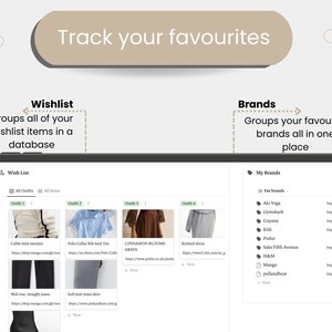 Notion Template Outfit Planner, Wardrobe Manager, Outfit Planner ...