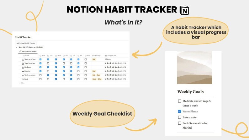 Notion Habit Tracker, Notion Dashboard, Notion Templates, Notion ...