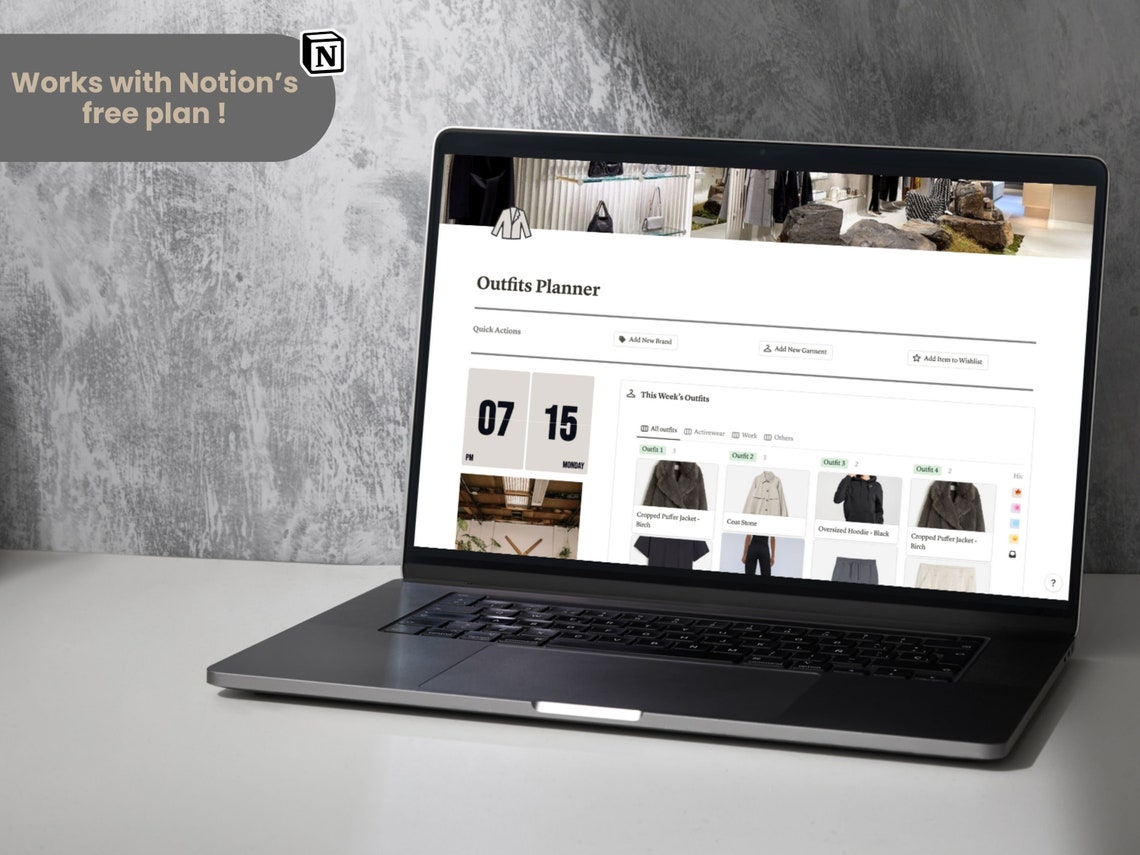 Notion Template Outfit Planner, Wardrobe Manager, Outfit Planner ...