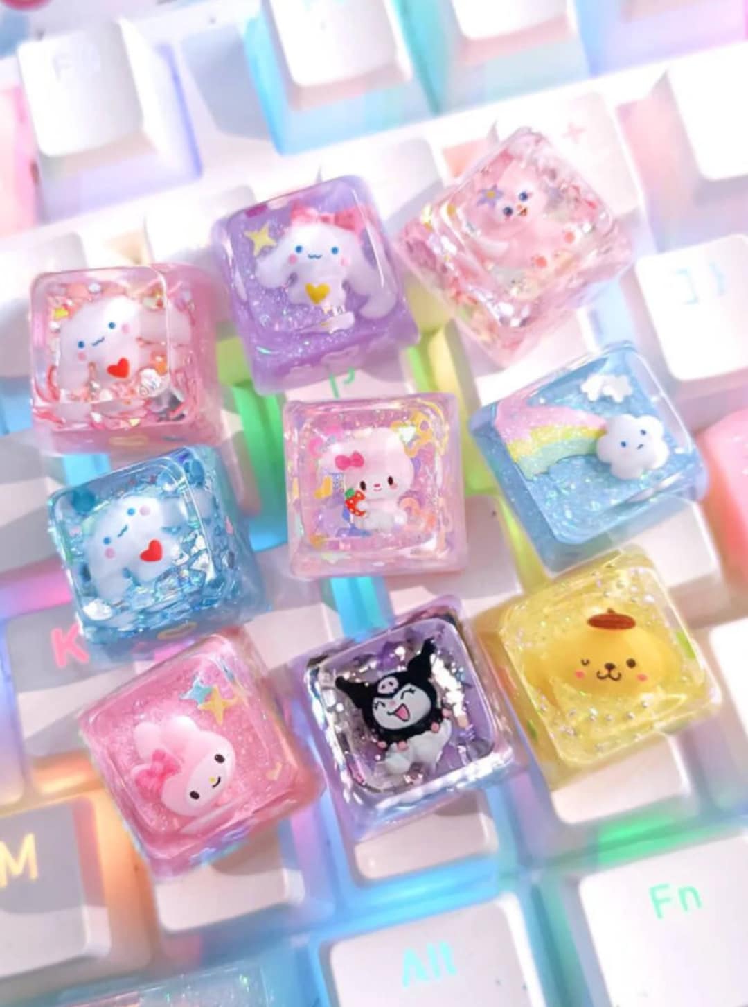 Sanrio Keycaps Kawaii Keycaps Cute Keycaps My Melody - Etsy