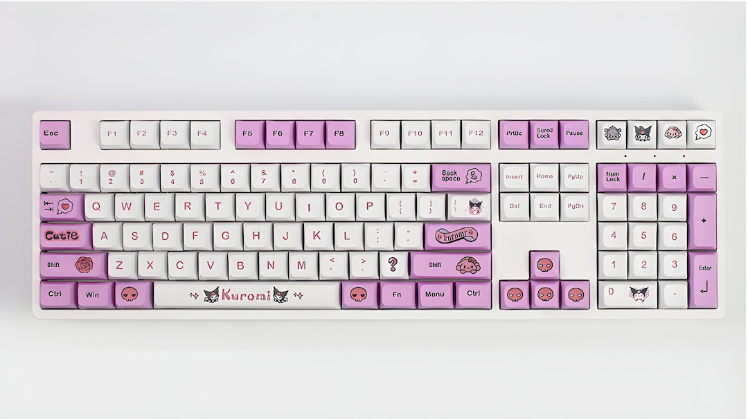 Sanrio Kuromi Keycap Set PBT Sublimation Keycaps High XDA - Etsy