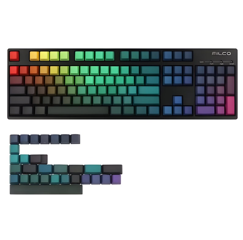 Colorful Backlit Keycap Cute Set, PBT Keycaps, OEM Profile, Top Side ...
