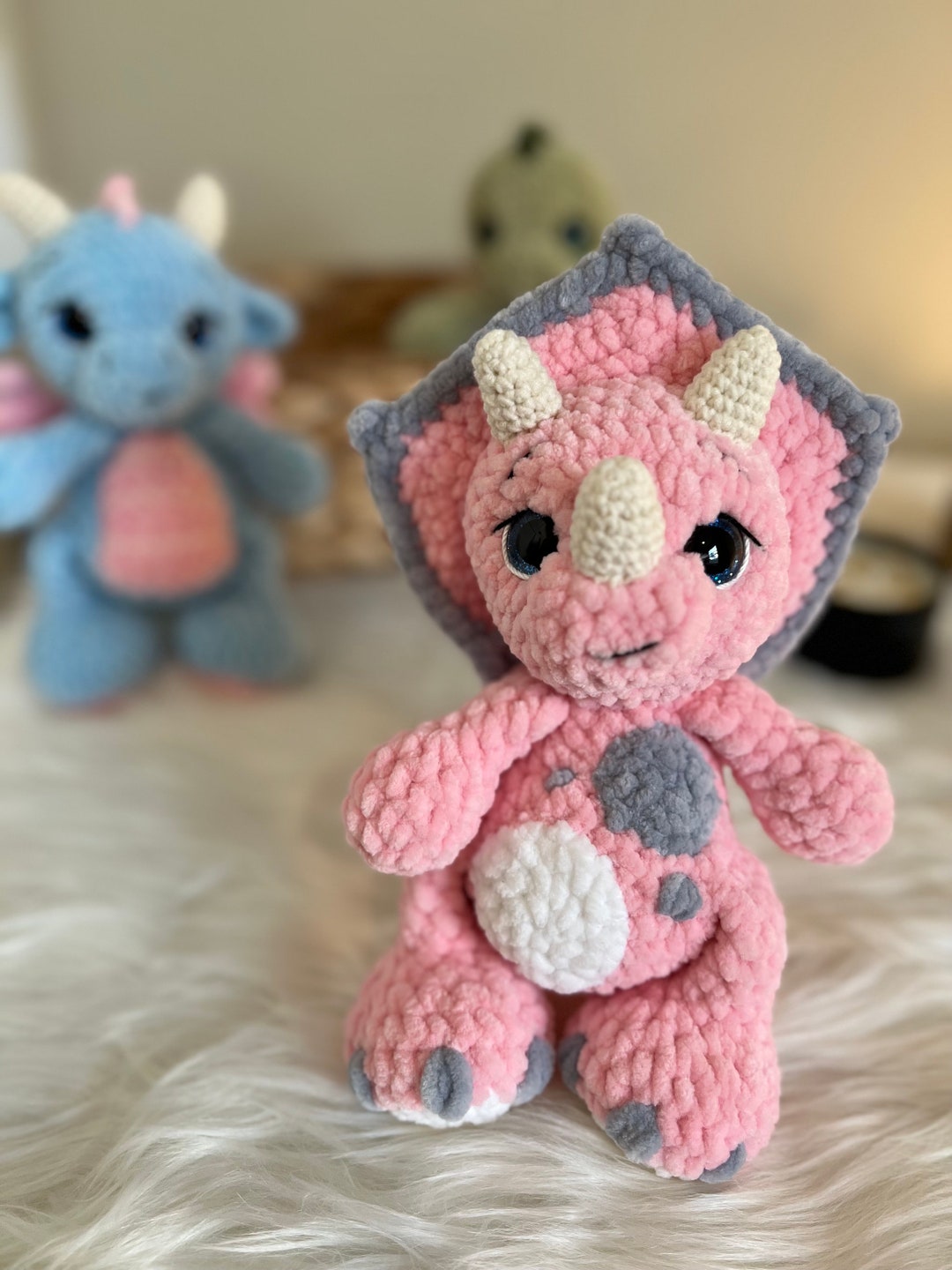 Plush Toy Triceratops - Etsy