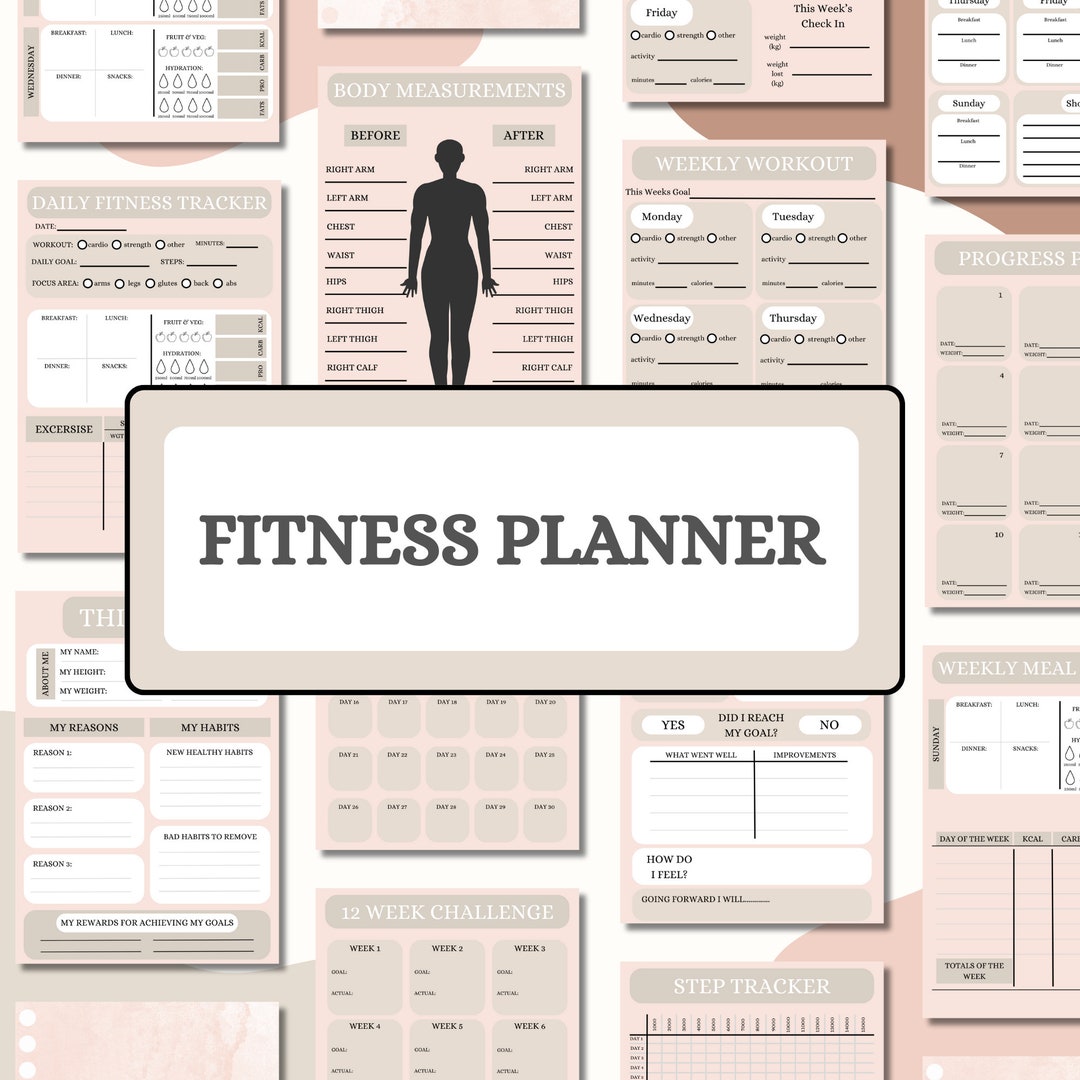Digital Fitness Planner Achieve Your Goals With Precision Printable ...