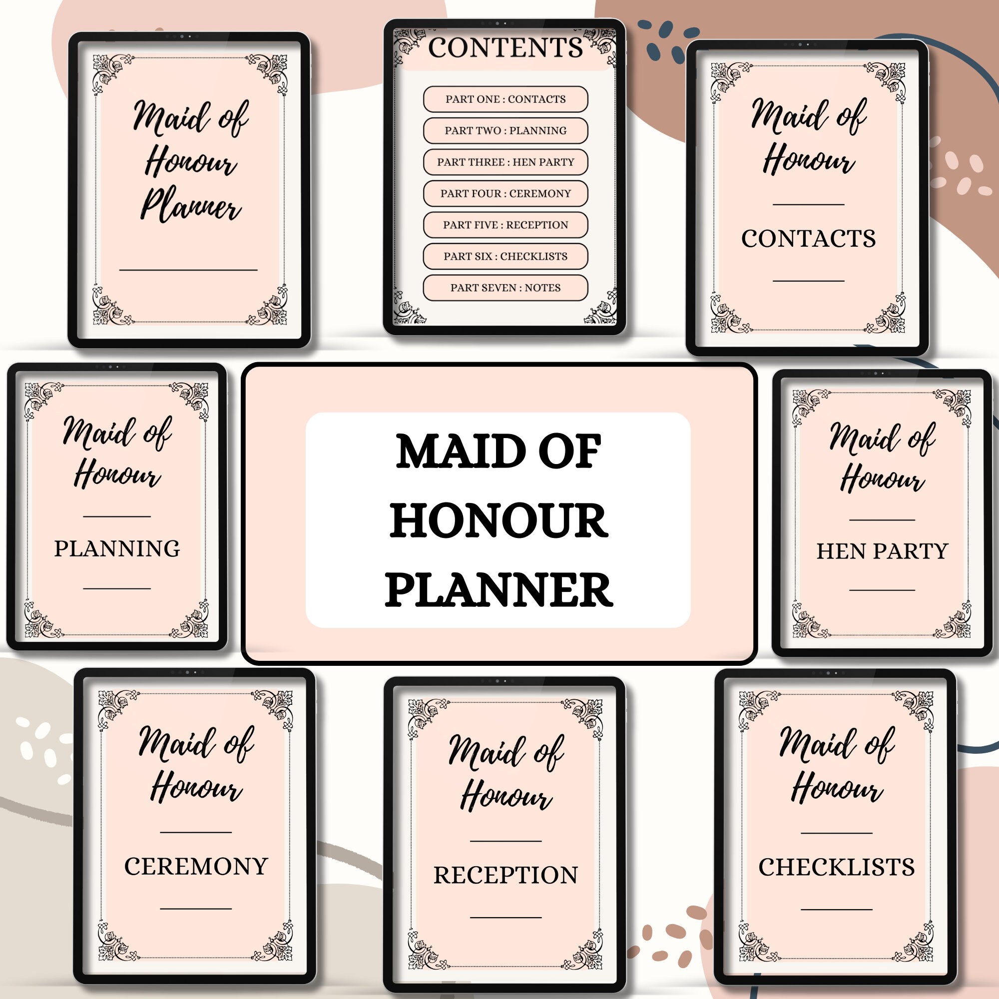 Digital Maid of Honour Planner Hen Party Planning, Guest Management ...