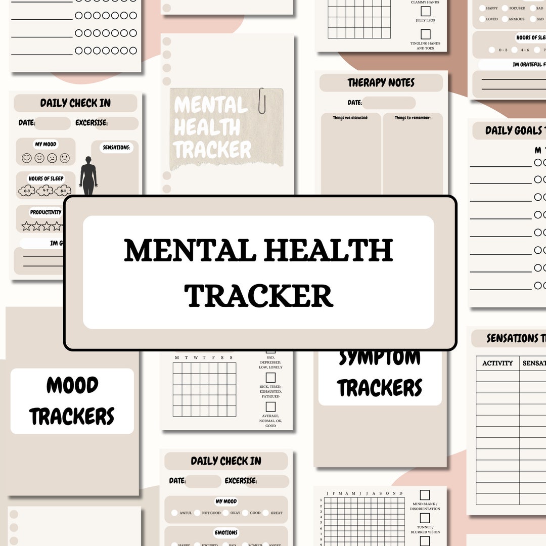 Digital Mental Health Tracker Daily Mood, Emotion and Sleep Log ...