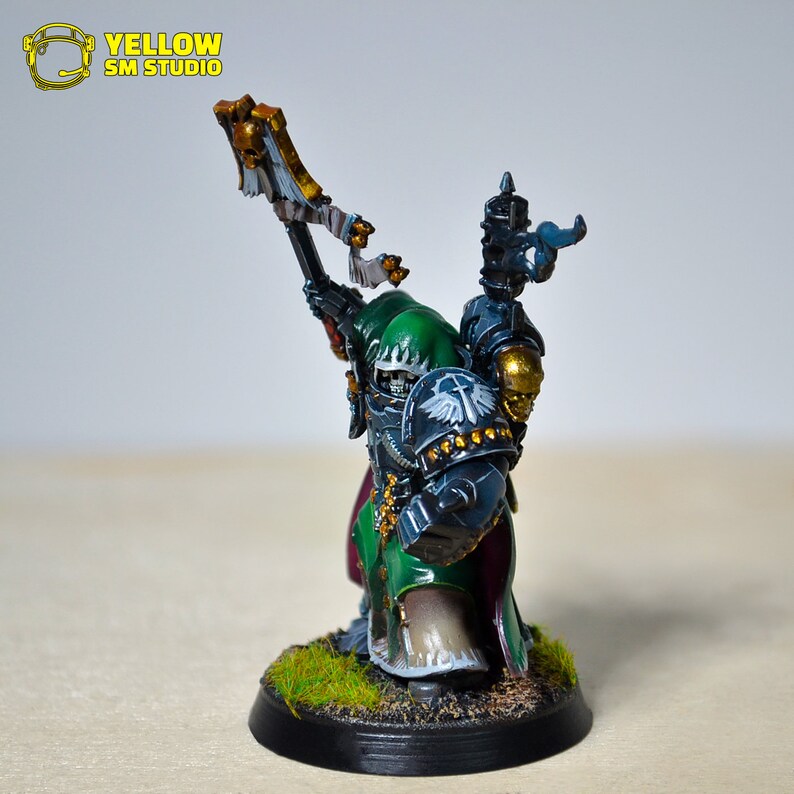 Dark Angels Chaplain, Space Marines, Warhammer 40k, Pro Painted, Army ...