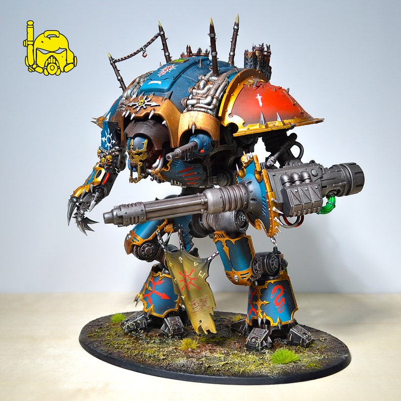 Chaos Knight Desecrator, Chaos Knights, Warhammer 40000, Pro Painted ...