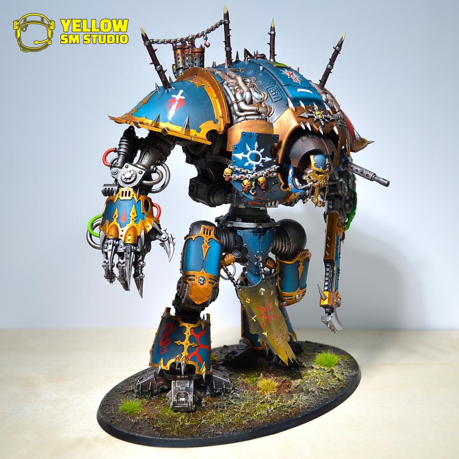 Chaos Knight Desecrator, Chaos Knights, Warhammer 40000, Pro Painted ...