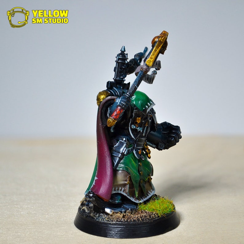 Dark Angels Chaplain, Space Marines, Warhammer 40000, Pro Painted - Etsy