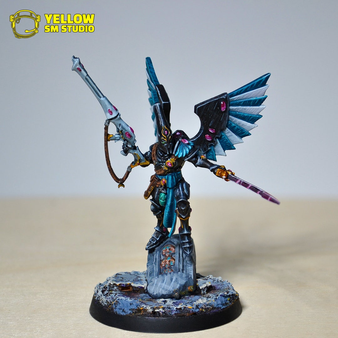 Bespoke Phoenix Lord Baharroth, Aeldari, Warhammer 40000, Pro Painted ...