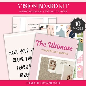Ultimate Vision Board Kit With Images, Affirmations, Happiness Quotes ...