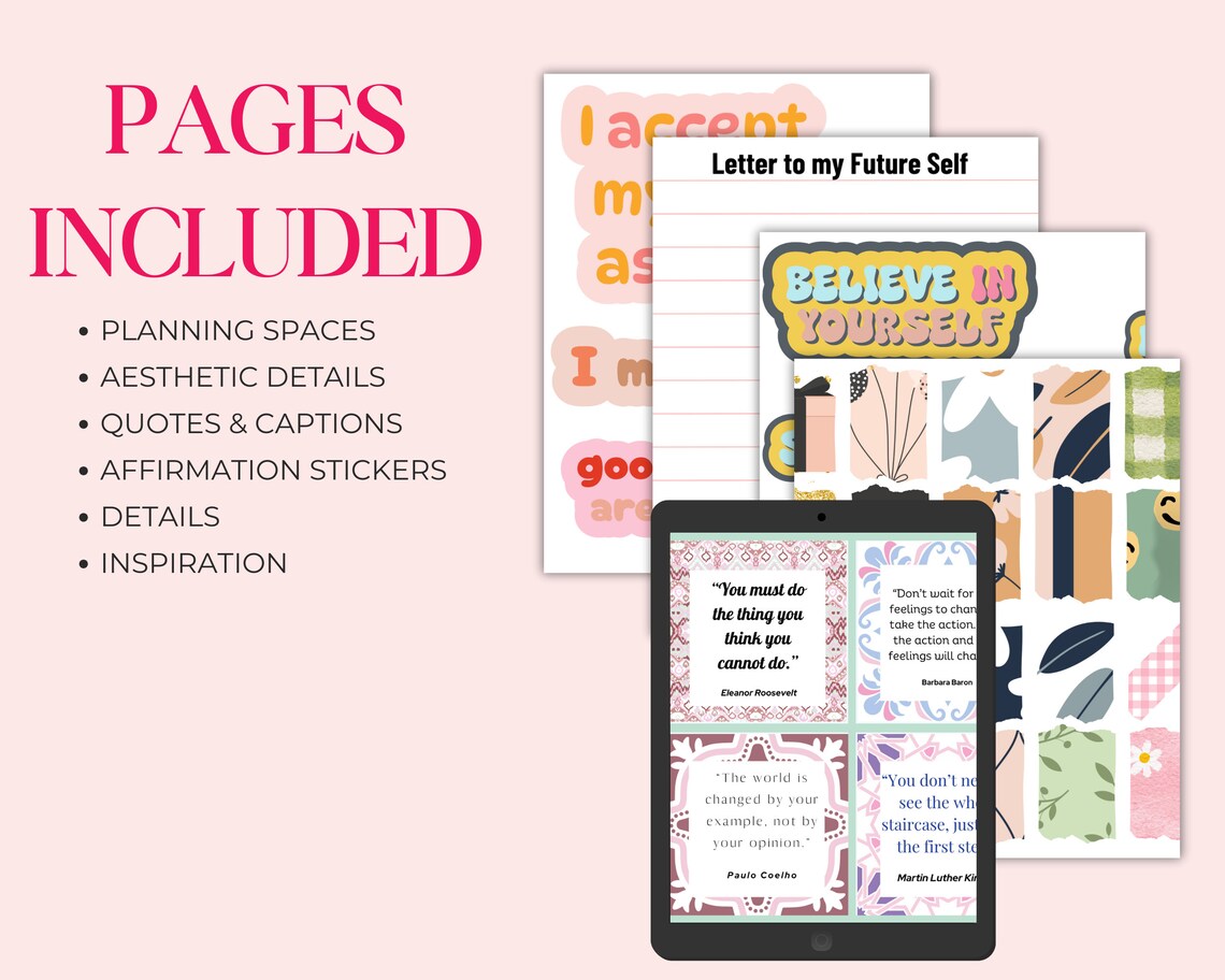 Ultimate Vision Board Kit With Images, Affirmations, Happiness Quotes ...